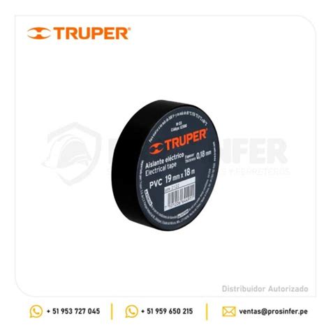 Cinta Aislante Negro M X Mm Truper En Per Prosinfer