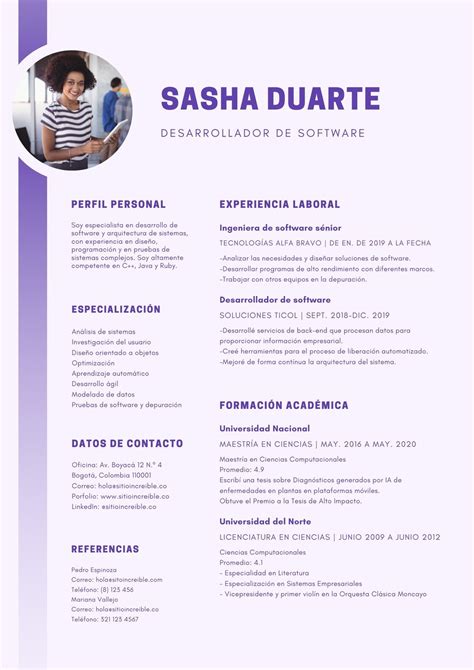 Plantillas De Hojas De Vida Gratis Canva