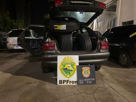 PF e BPFRON apreendem veículo pneus contrabandeados Rádio Cultura