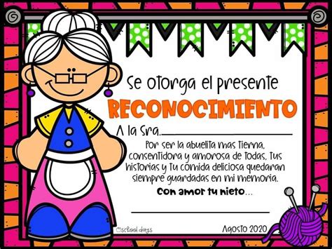 Pin De Idaly En D A Del Abuelo Mensaje Para Mi Abuela Diplomas Para