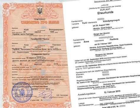 Свидетельство о заключении брака перевод на английский образец