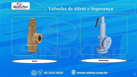 Válvulas de Alívio e Segurança Sinox SinoxTec Distribuidora de