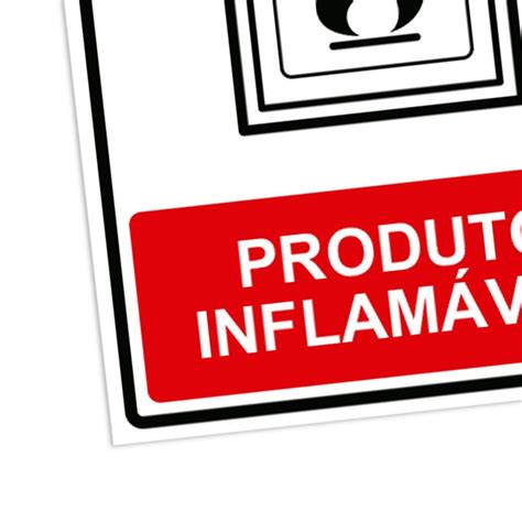 Placa De Sinaliza O Produto Inflam Vel Em Pvc