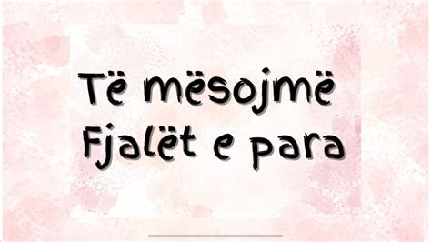 Mësojmë fjalët e para Video për femije YouTube