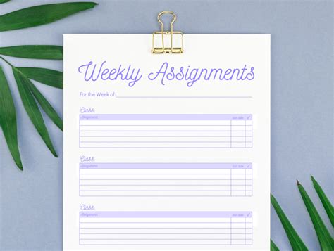 Homework Agenda Template Sfiveband