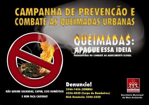 SEMMA Secretaria Municipal De Meio Ambiente Queimadas Apague Essa Ideia