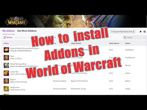 How To Install A World Of Warcraft Addon Snaproom