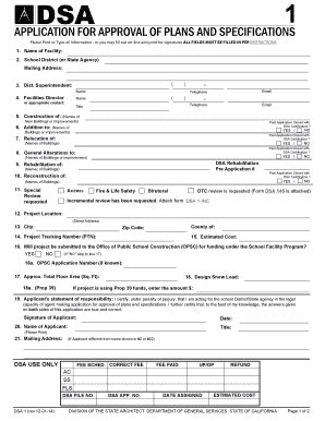 Fillable Online Documents Dgs Ca Documents Dgs Ca Gov Dsa Forms