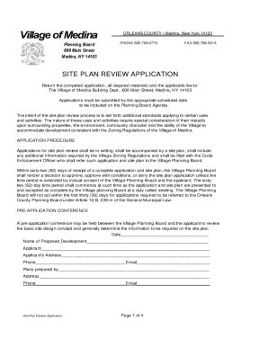 Fillable Online Site Plan Review Application Docx Fax Email Print