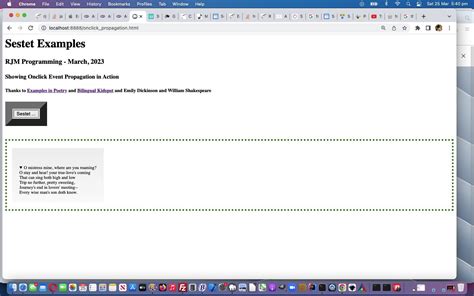 Onclick Event Propagation Event Target Tutorial Robert James Metcalfe