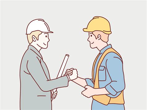 construcción trabajadores y empresario trabajo en equipo sacudir manos