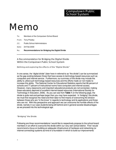 Memo Writing Examples PDF Examples