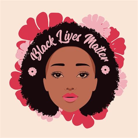 Vetor De Beleza Negra Vidas Negras Importam Vetor Premium