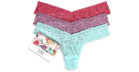 Hanky Panky Lace Low Rise Thongs In Pink Lyst