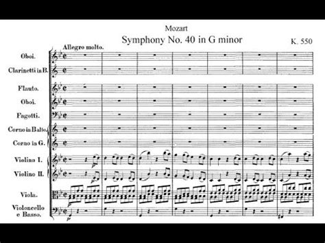 Mozart Symphony No 40 K 550 1st movt Allegro molto 모차르트 교향곡40번 1악장