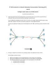 Lab Configure Static Routes On A Vlsm Network Docx Ift