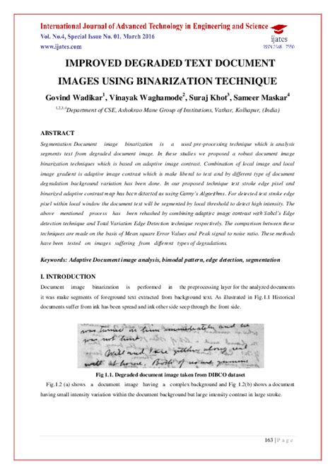pdf improved degraded text document images using binarization technique suraj khot