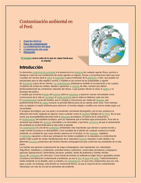Contaminación ambiental en el Perú by Marisol Flipsnack