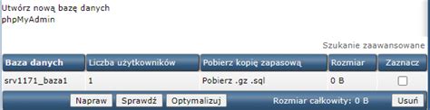Jak Za O Y Now Baz Danych Mysql