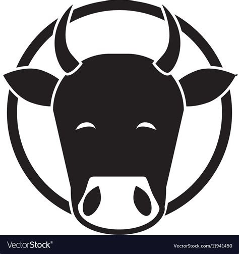 Indian Cow Head Royalty Free Vector Image VectorStock