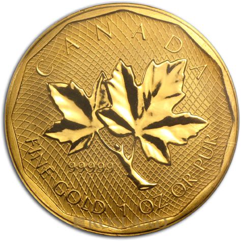 1 Unze Goldmünze Kanada Super Maple Leaf 2008 5x9 Gold Blister