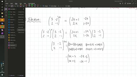 proof by induction proof involving matrices 8 3 youtube