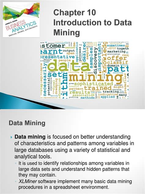 exploring data mining techniques for classification and cluster analysis using xlminer pdf