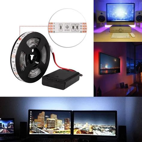 Ruban LED Etanche 2m 5050 RGB Multicolore SMD 60 LED Bande Flexible