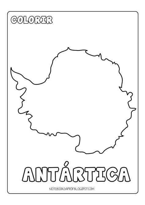 5 Mapas da Antártida para Colorir e Imprimir Online Cursos Gratuitos