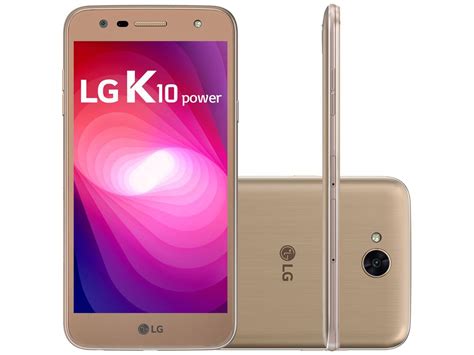 Smartphone LG K10 Power 32GB Dourado Dual Chip 4G Câm 13MP Selfie