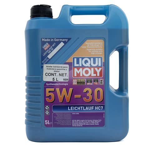 Garrafa de Aceite Liqui Moly Multigrado Sintético 5W 30 Leichtlauf HC7