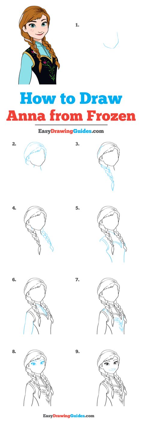 Anna Frozen Drawing Frozen Drawings Easy Disney Drawings Easy