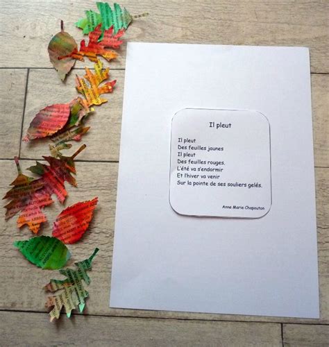 Feuilles de mots Le tour de mes idées Arbre automne Feuille