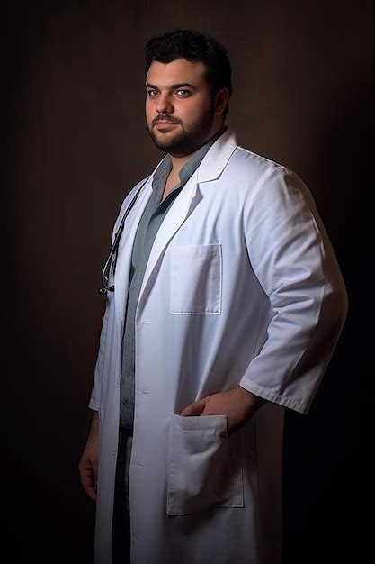 Un médico con una bata blanca y un estetoscopio Foto Premium