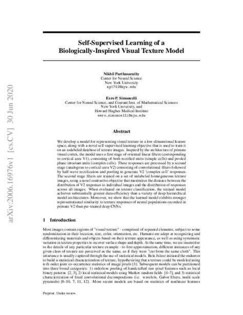 pdf self supervised learning of a biologically inspired visual texture model eero p