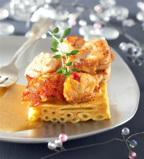 Recette fricassée de ris de veau et homard gratin de macaronis Marie
