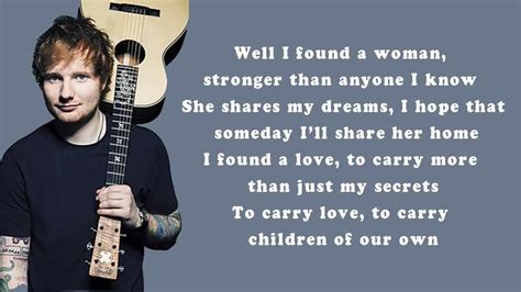 Lyrics Perfect Ed Sheeran Youtube