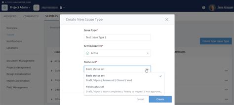 specific issue status cannot be selected in bim 360