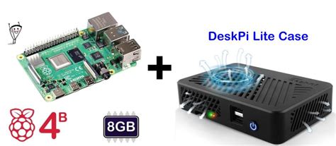 Deskpi Lite Case With Heatsink Fan For Raspberry Pi Model B And Kits