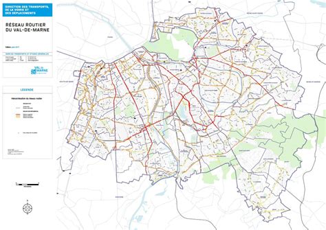Val de Marne Département 94 Voyage Carte Plan