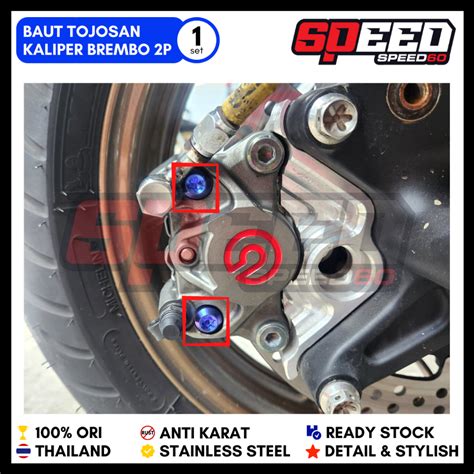 Jual Probolt Baut Tojosan Kaliper 2 Piston 2P Stainless King Nut