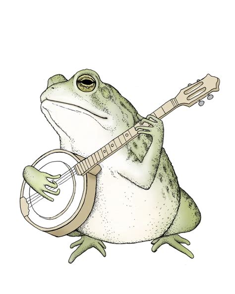 What If This Is The Best Version Banjo Woodland Artwork Frog Sketch