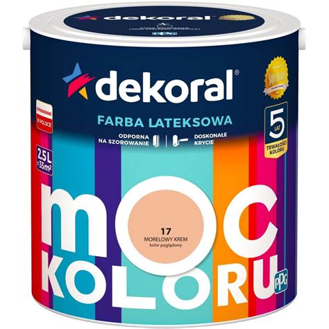 Farba Lateksowa Moc Koloru Morelowy Krem 5L Dekoral Dekoral Sklep