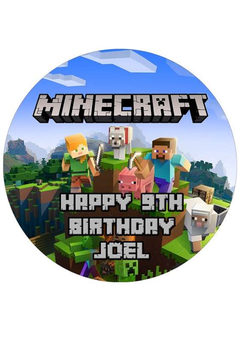 Minecraft Edible Cake Image Itty Bitty Cake Toppers