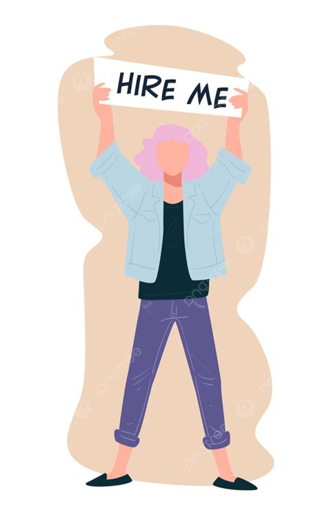Hiring Job Recruitment Vector Png Images Female Character Looking For