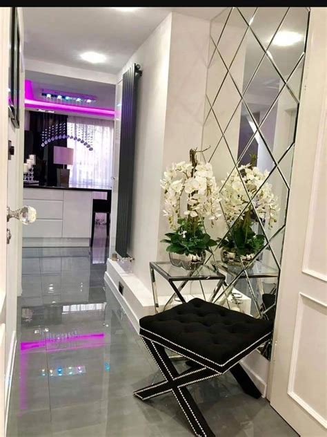 Lustrzane płytki 170x85 lustro fazowane Glamour faza 12mm kryształowe