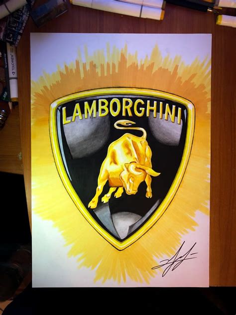 Lamborghini Logo Drawing At PaintingValley Explore Collection Of