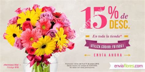 15 de descuento en todo el sitio de Enviaflores con el cupón FB15DS1