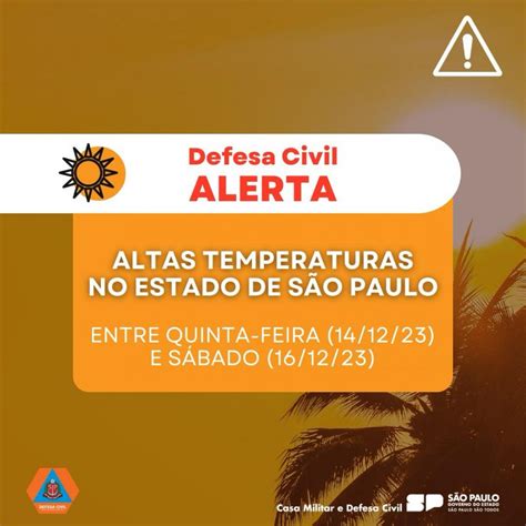 Defesa Civil Emite Novo Alerta De Extremo Calor Para Os Pr Ximos Dias