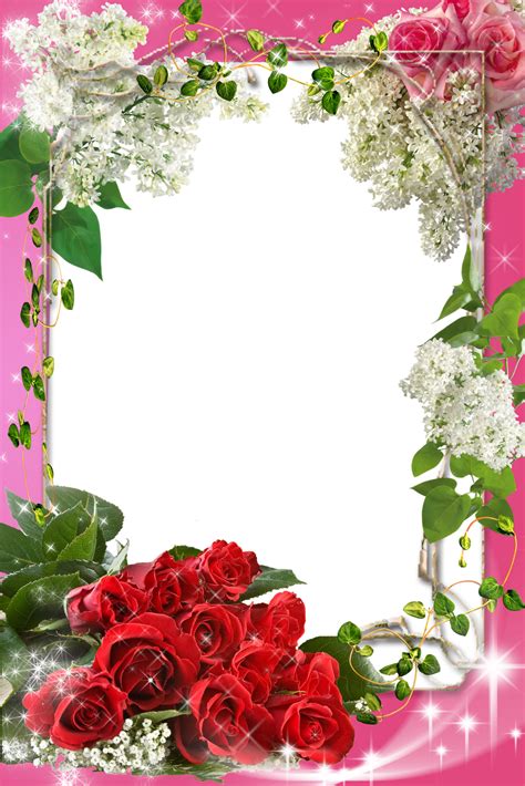Frames PNG Flores 4 Imagens Para Photoshop